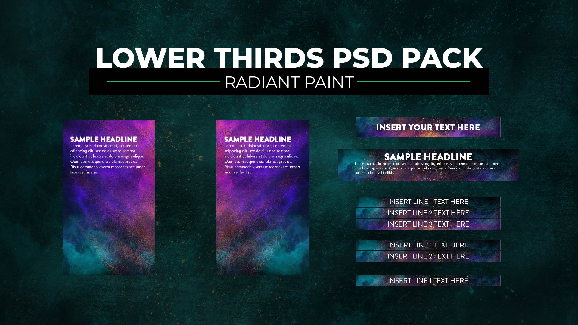 Radiant Paint Lower Third PSD Pack
