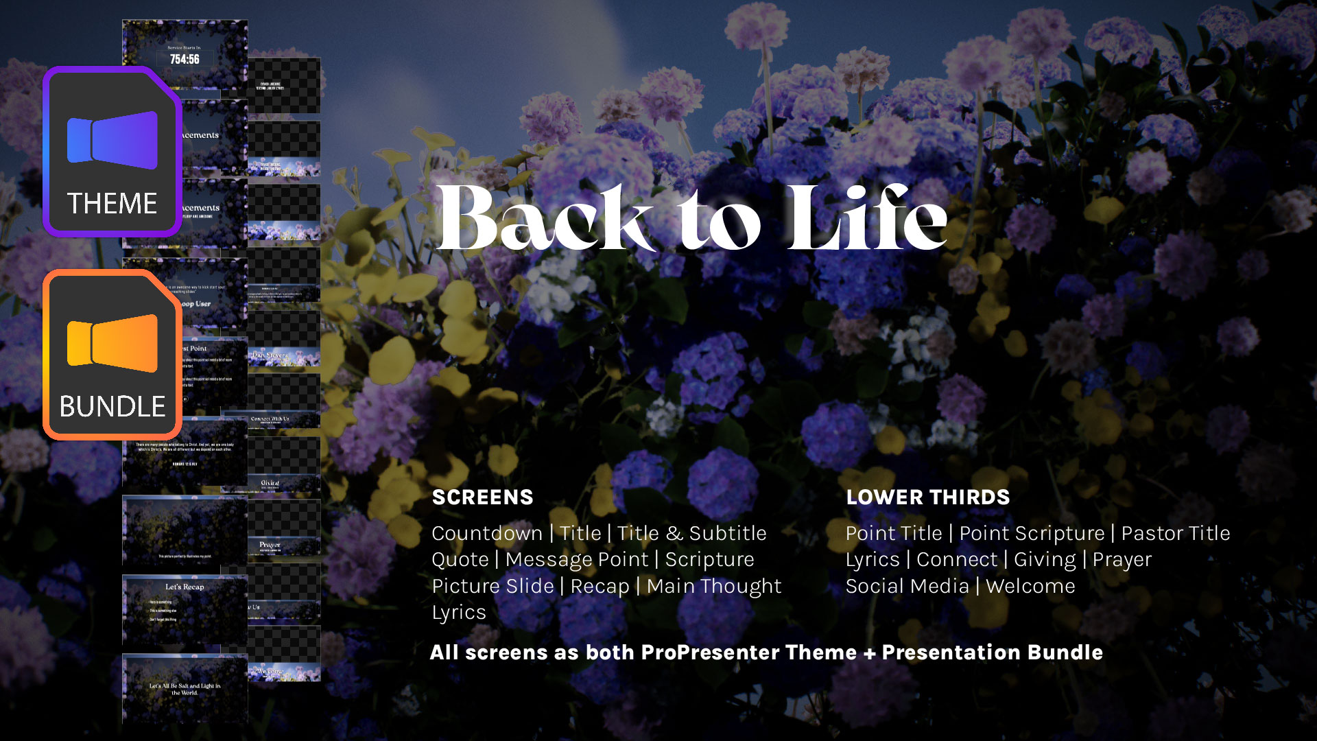 Back To Life ProPresenter Pack