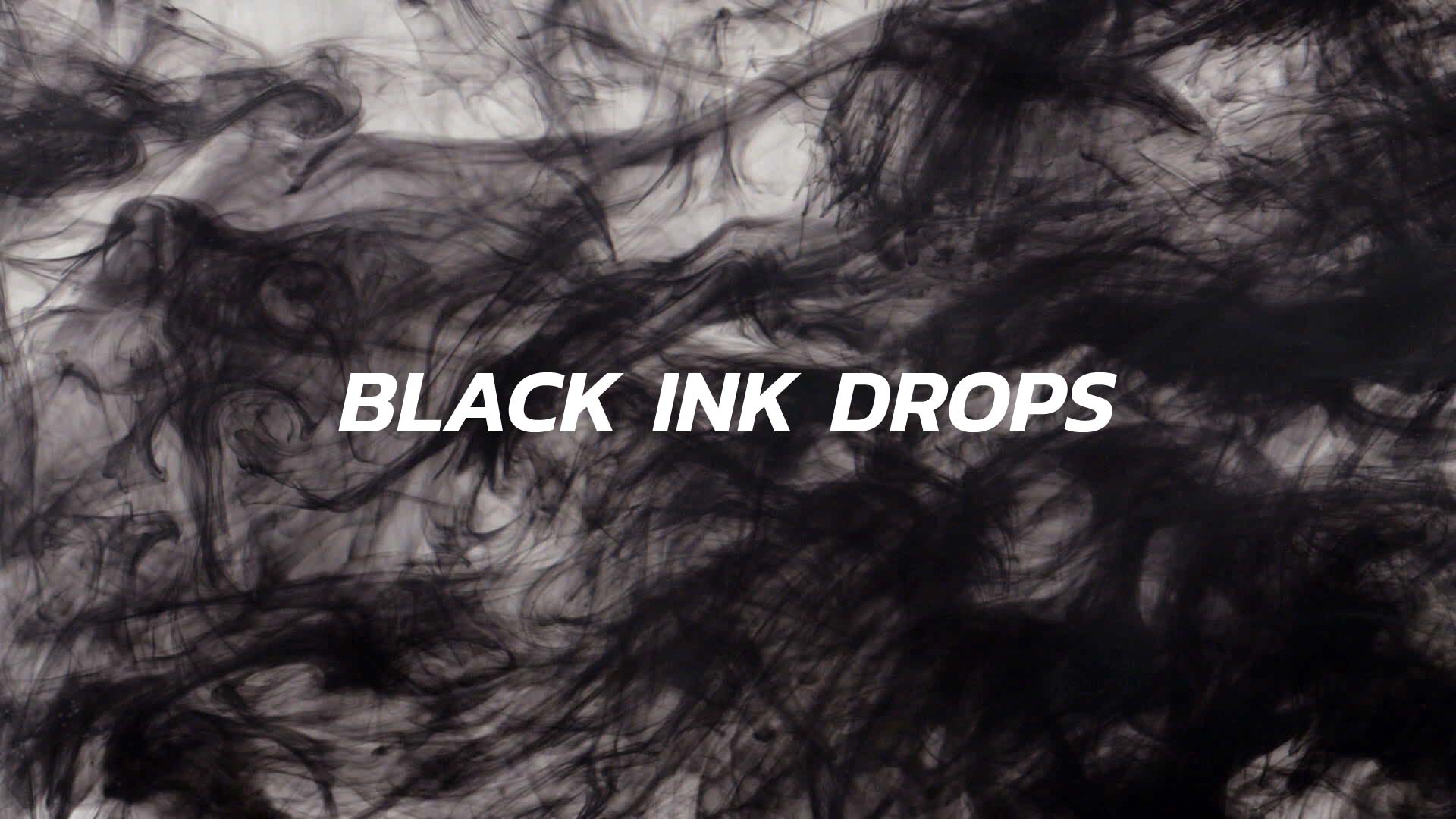 Black Ink Drops, Stock Footage Resources | Story Loop